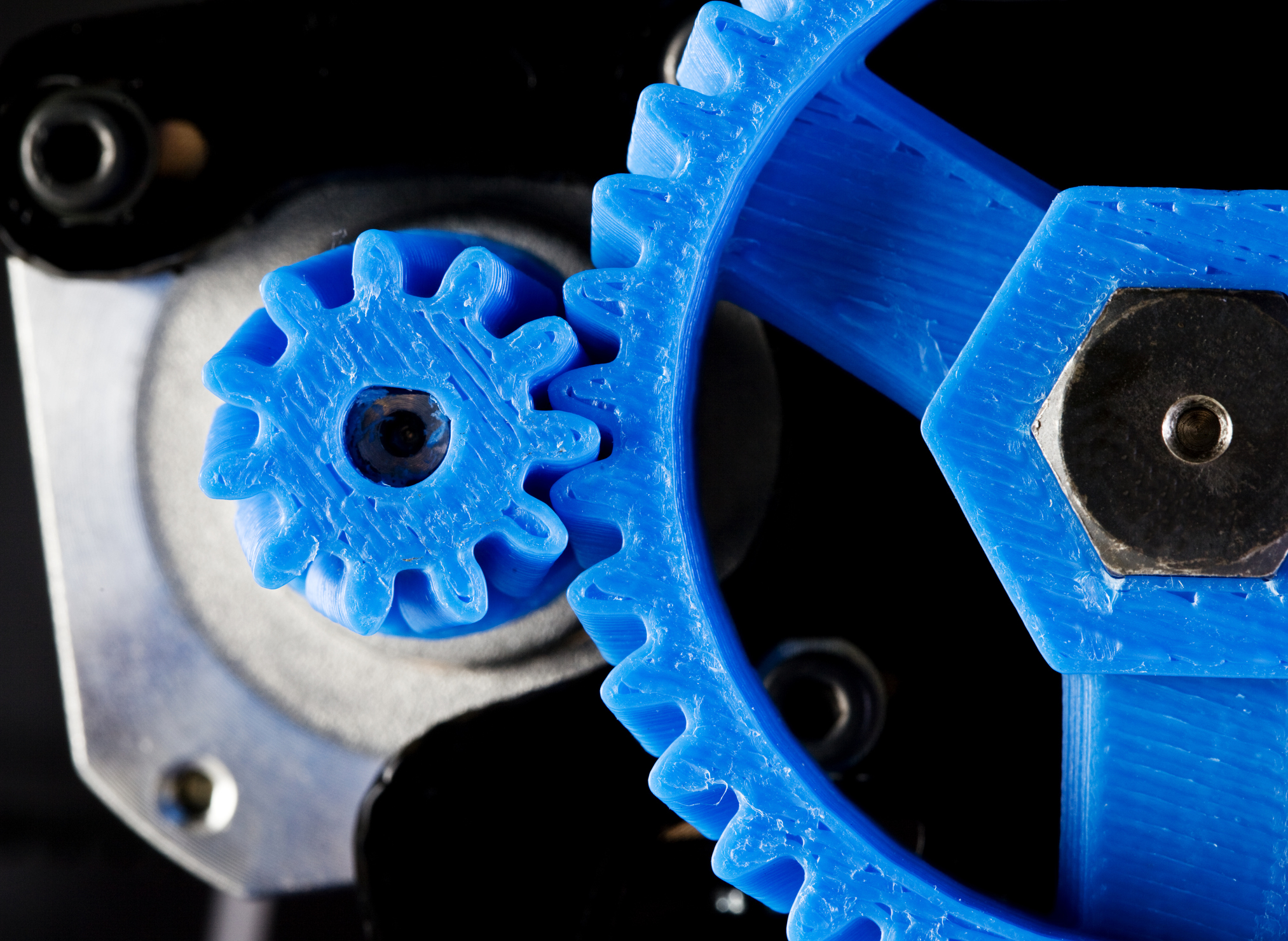 3D printer herringbone gears close up - KnowledgePoint KnowledgePoint